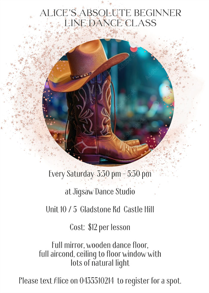 Line Dancing with Alice at Castle Hill Dance Studio - Dance Studio ...